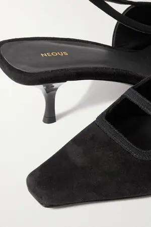 NEOUS Sabik Suede Slingback Pumps