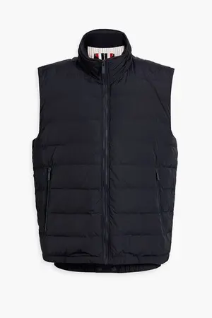 Thom Browne Quilted Shell Down Vest Navy
