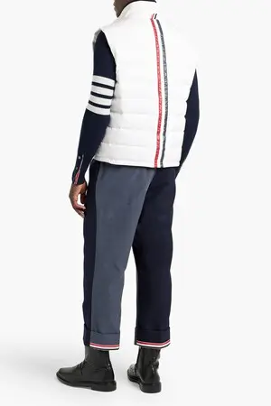 Thom Browne Quilted Shell Down Vest - White