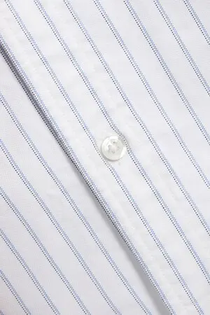 Thom Browne Striped Cotton Oxford Shirt - White