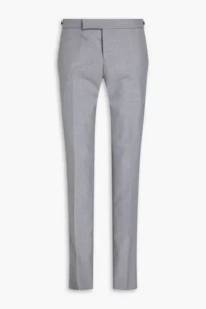 Thom Browne Slim-fit Striped Wool-blend Trousers - Gray