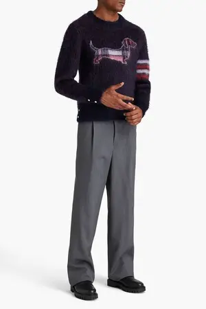 Thom Browne Pleated Grain De Poudre Wool Pants