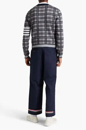 Thom Browne Grain De Poudre Pants - Navy