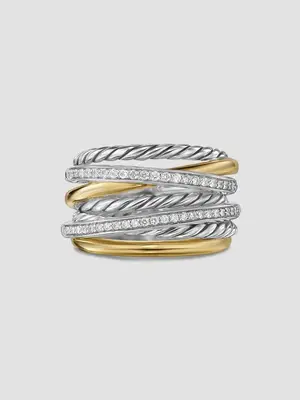 David Yurman Crossover Seven Row Ring In Sterling Silver