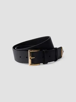 Prada Saffiano Leather Belt - Black