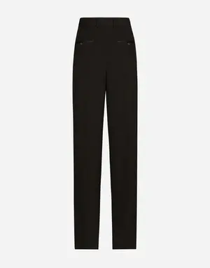 Dolce & Gabbana Wool Gabardine Tuxedo Pants
