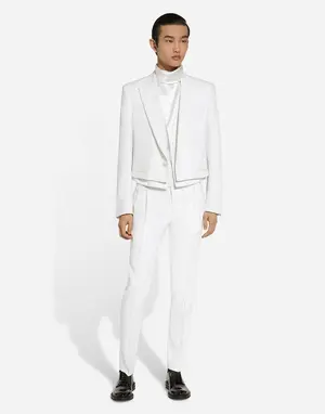 Dolce & Gabbana Single-breasted Sicilia-fit Jacket With Faux Vest - White
