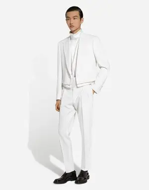 Dolce & Gabbana Single-breasted Sicilia-fit Jacket With Faux Vest - White
