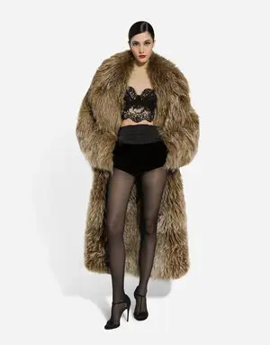Dolce & Gabbana Velvet High-waisted Tuxedo Panties
