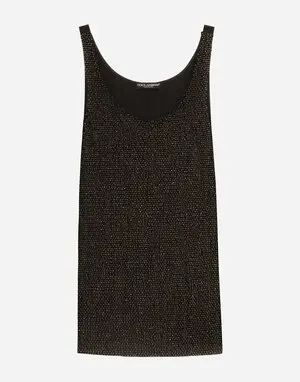 Dolce & Gabbana Embroidered Silk Singlet