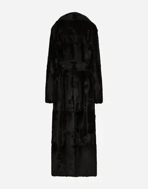 Dolce & Gabbana Goatskin Belted Coat
