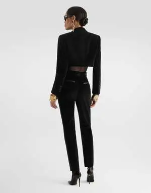 Dolce & Gabbana Velvet Spencer Tuxedo Jacket