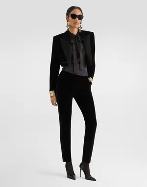 Dolce & Gabbana Velvet Spencer Tuxedo Jacket