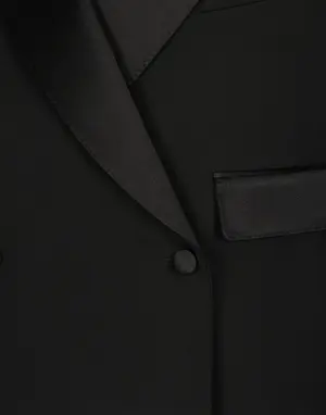 Dolce & Gabbana Short Double-breasted Wool Gabardine Tuxedo Jacket