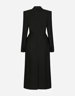 Dolce & Gabbana Double-breasted Wool Gabardine Tuxedo Coat With Padded Hips