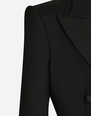 Dolce & Gabbana Double-breasted Wool Gabardine Tuxedo Coat With Padded Hips