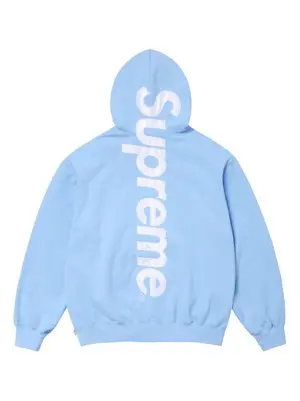 Supreme Satin-appliqué Light Hoodie - Blue