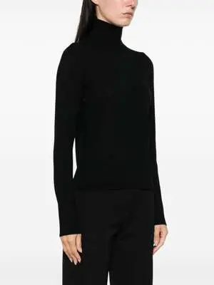 Max Mara Cashmere Roll Neck Sweater - Black