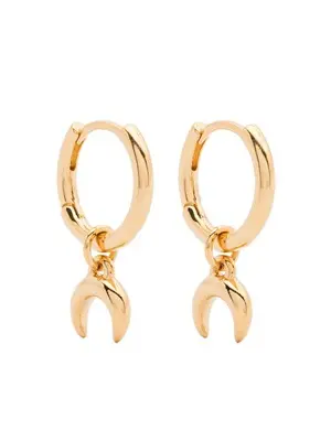 MARINE SERRE Crescent-moon Hoop Earrings