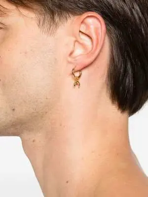 MARINE SERRE Crescent-moon Hoop Earrings