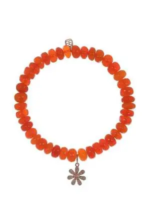SYDNEY EVAN 14kt Yellow Gold Daisy Opal Bracelet - Pink