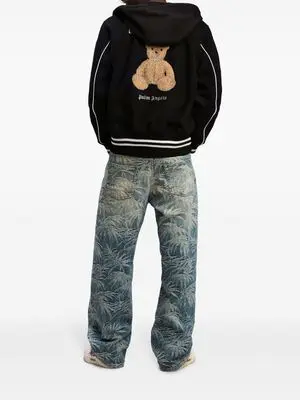 Palm Angels Bear Appliqué Hooded Jacket