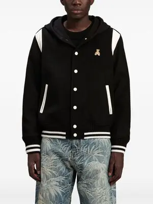 Palm Angels Bear Appliqué Hooded Jacket