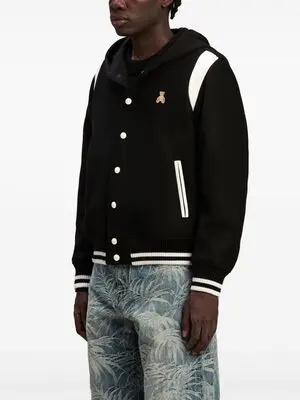 Palm Angels Bear Appliqué Hooded Jacket