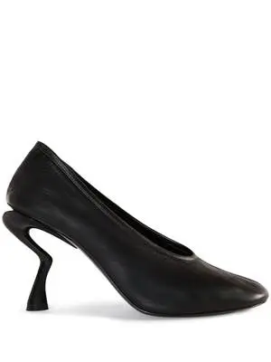 Emilio Pucci 80mm Round-toe Leather Pumps