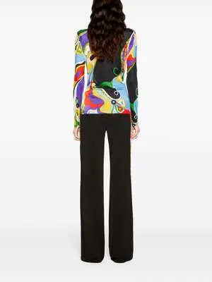 Emilio Pucci Abstract-print Trim Trousers
