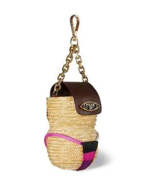 Emilio Pucci Woven Leather Key Chain