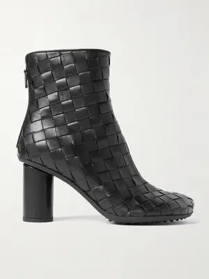 Bottega Veneta Atomic Intrecciato Ankle Boots - Black