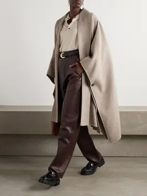 Purdey Carrington Belted Wool And Cashmere-blend Cape