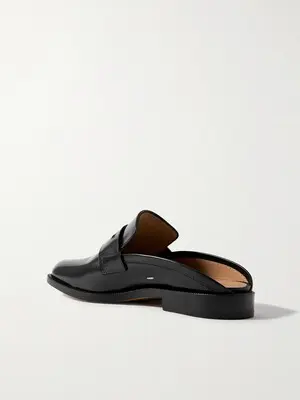 MAISON MARGIELA Tabi Glossed-leather Slippers