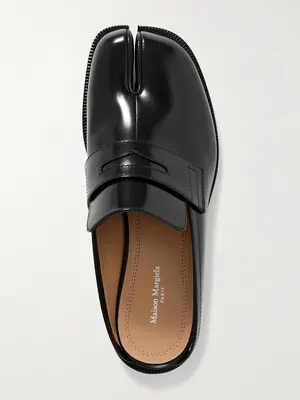 MAISON MARGIELA Tabi Glossed-leather Slippers