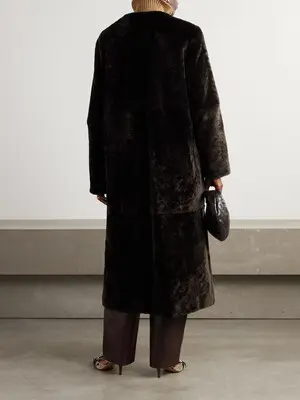 TOTEME Shearling Longline Coat