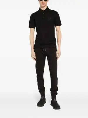 Dolce & Gabbana Logo-embroidered Jersey Polo Shirt