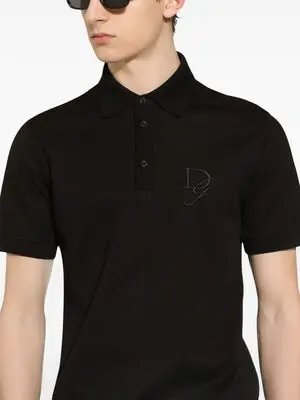 Dolce & Gabbana Logo-embroidered Jersey Polo Shirt