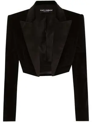 Dolce & Gabbana Velvet Cropped Blazer