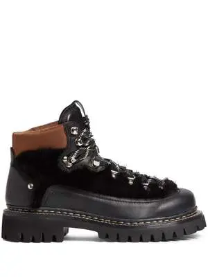 Dsquared2 Faux-fur Detail Hiking Boots