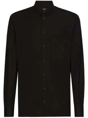 Dolce & Gabbana Dg-embroidered Shirt - Black