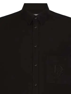 Dolce & Gabbana Dg-embroidered Shirt - Black
