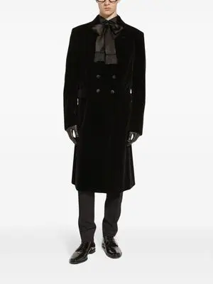 Dolce & Gabbana Velvet Double-breasted Coat