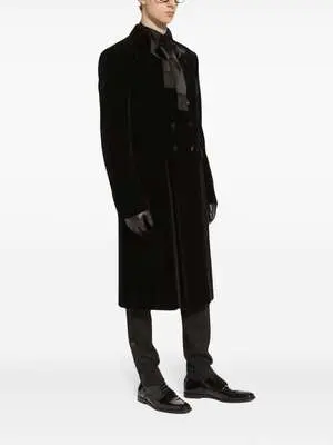 Dolce & Gabbana Velvet Double-breasted Coat