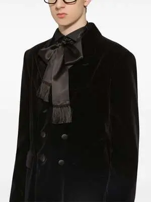 Dolce & Gabbana Velvet Double-breasted Coat
