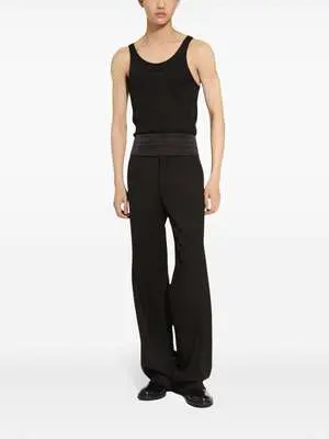 Dolce & Gabbana Round Neck Sleeveless Tank Top - Black