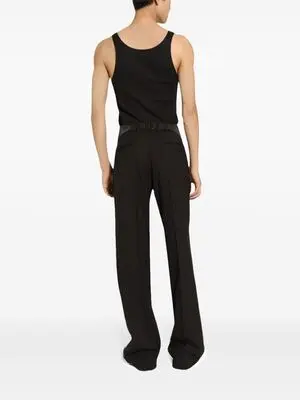 Dolce & Gabbana Round Neck Sleeveless Tank Top - Black