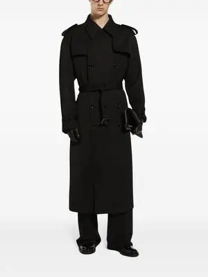 Dolce & Gabbana Double-breasted Trench Coat - Black