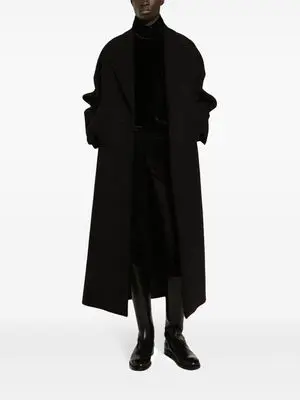 Dolce & Gabbana Oversized Single-breasted Coat - Black