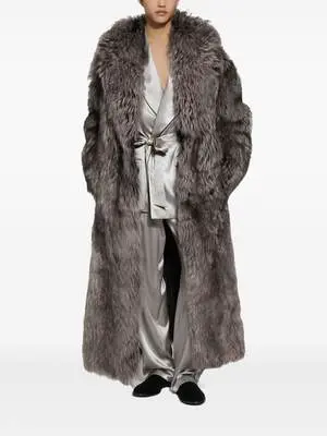 Dolce & Gabbana Silk Satin Robe - Grey